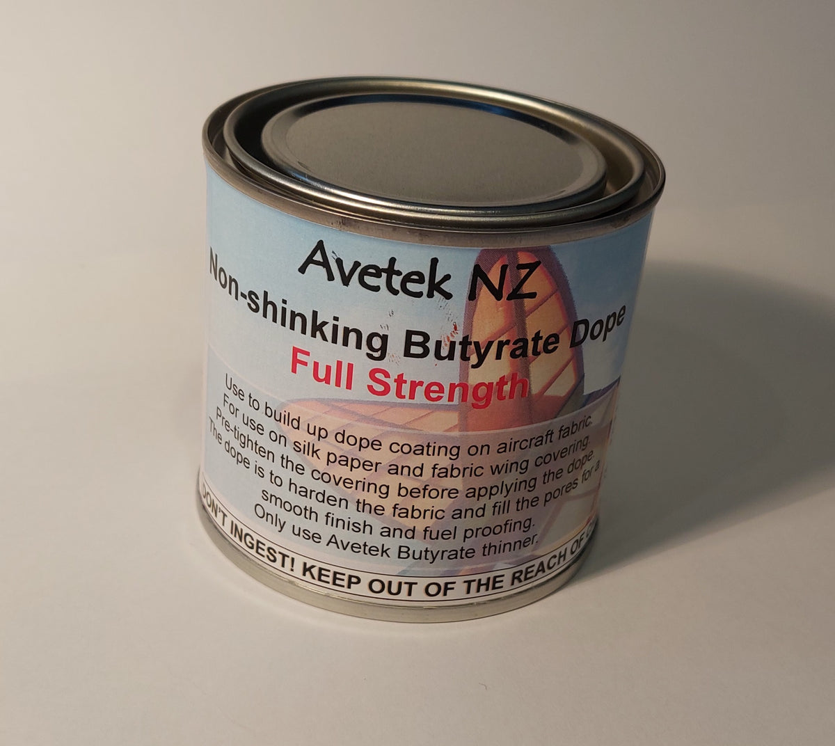 Butyrate Dope, Full Strength, Non Shrinking, 250ml, Avetek NZ – Flight RC